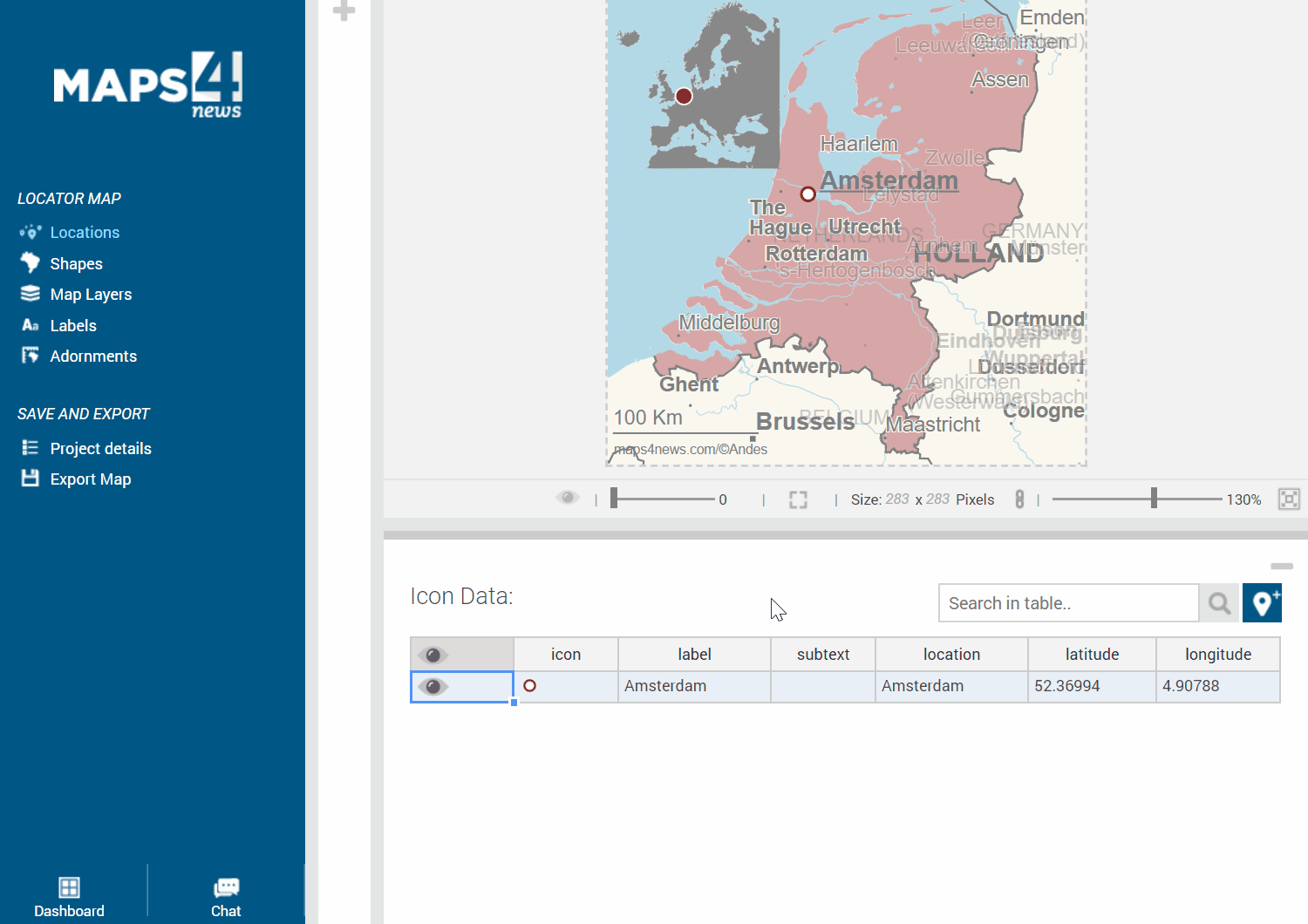 Maps4News